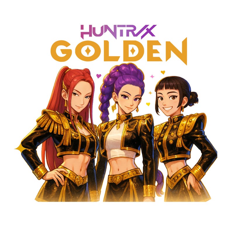 Huntrix Golden PNG Clipart Bundle: Kpop Girl Band (digital Download) - Etsy