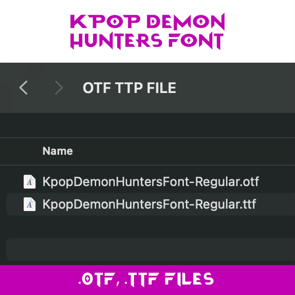 Kpop Demon Hunters Font, Huntrix Editable Font (digital Download ...