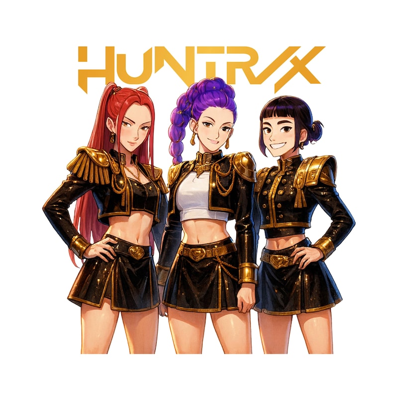 Huntrix Golden PNG Clipart Bundle: Kpop Girl Band (digital Download) - Etsy