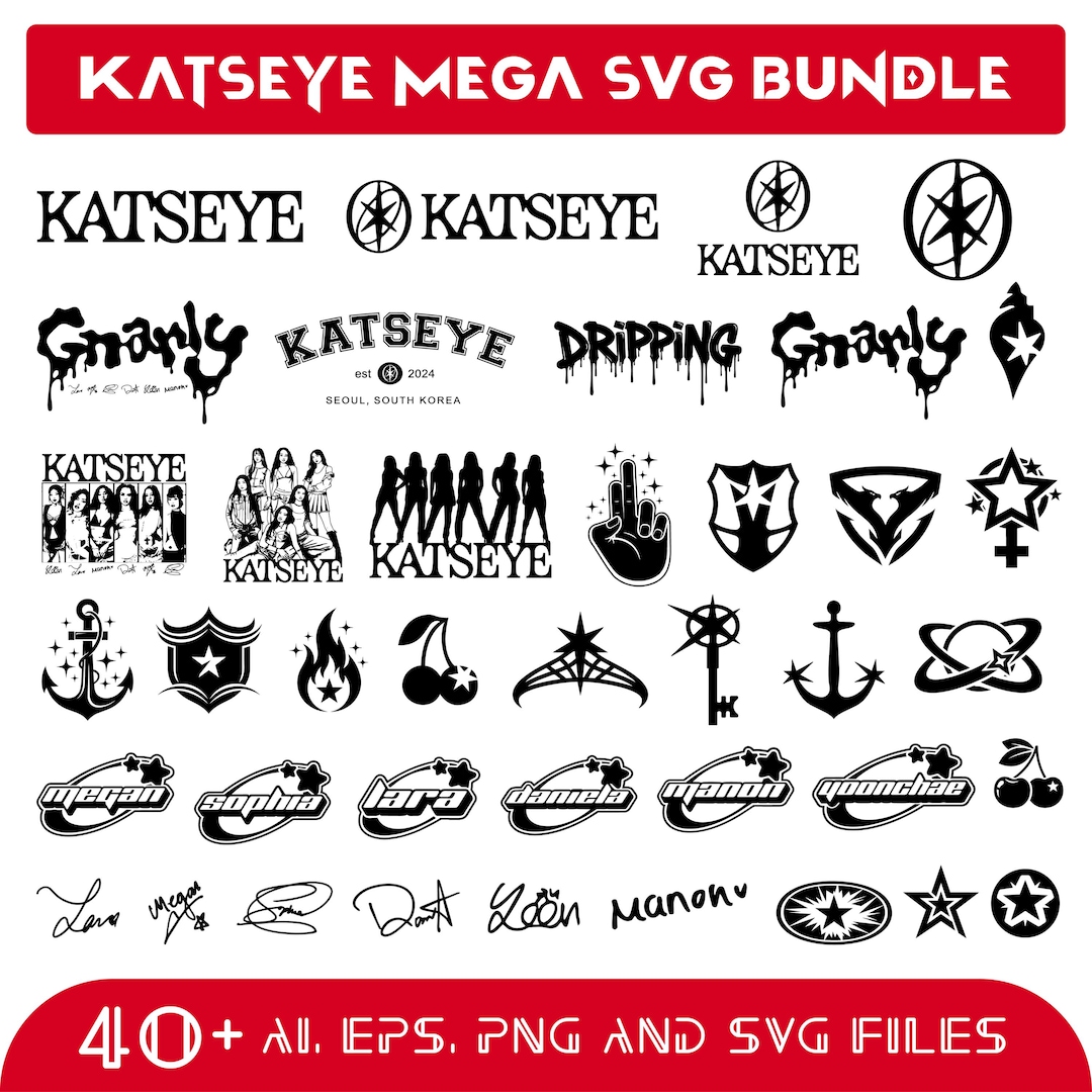 Kpop Katseye SVG PNG Bundle, Katseye Logo Vector, Cricut & Silhouette ...