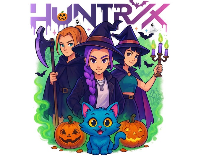 Spooky Huntrix Halloween Png, Kpop Demon Hunter Inspired Png, Huntrix ...