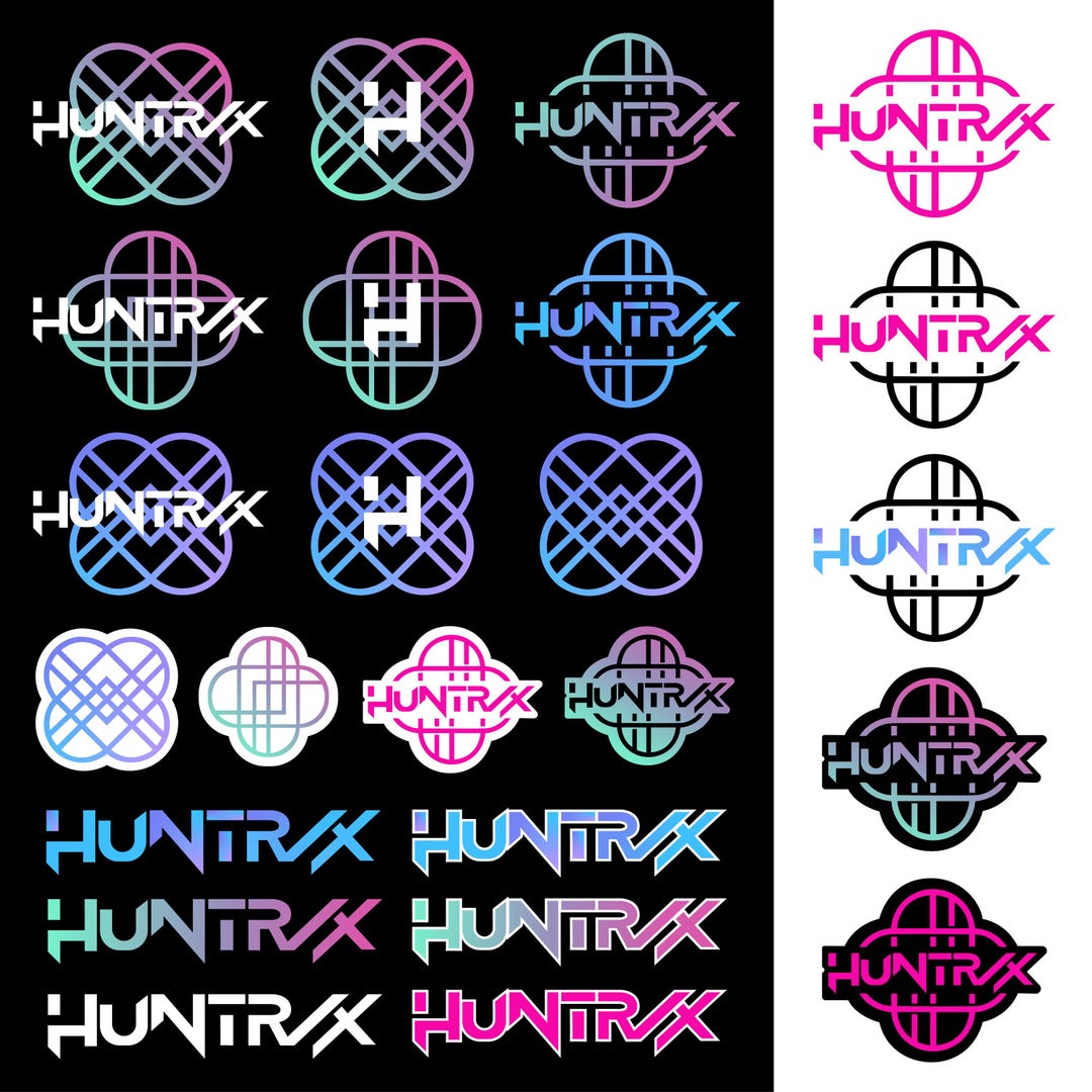 Pack de logos Kpop Huntrix, clipart inspiré des chasseurs de démons ...