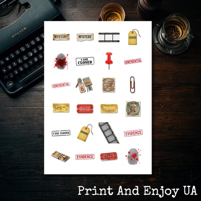 ENGLISH TEXT ONLY! Cold Case Junk Journal Kit | Detective Ephemera ...