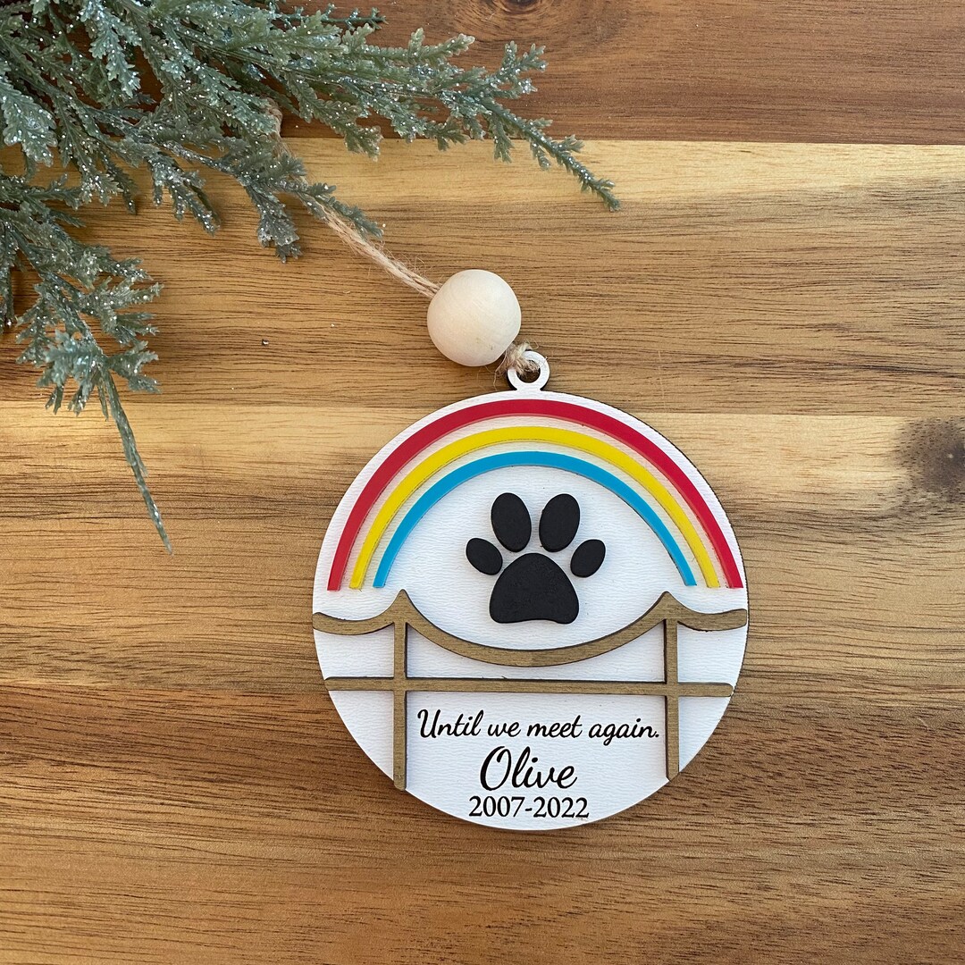 Dog Rainbow Bridge Memorial Pet Ornament Perfect Remembrance for Your ...