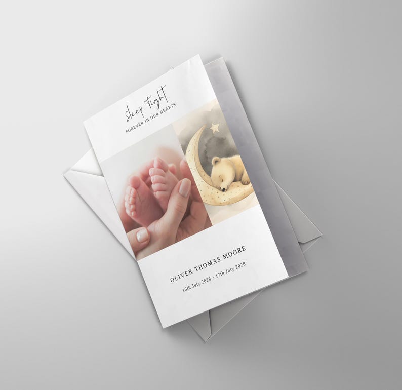 Baby Funeral Order of Service / Memorial Program - Modern Funeral ...