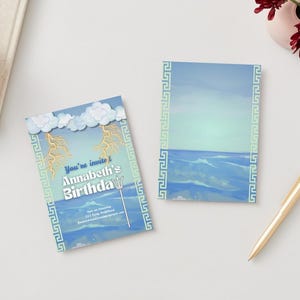 Percy Jackson Inspired Greek Mythology Birthday Invitation - Etsy