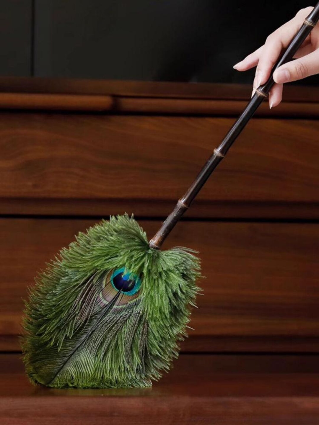 Ostrich Feather Duster With Purple Bamboo Handle – Luxury Retro ...