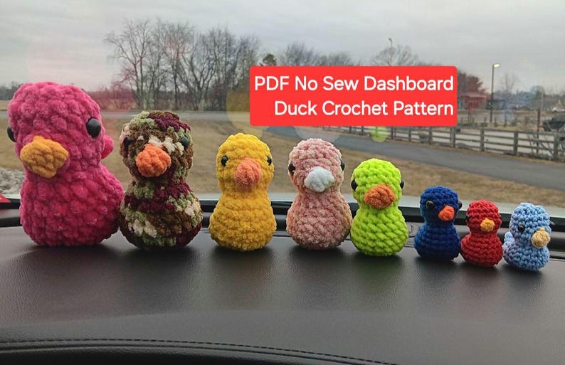 No Sew Dashboard Duck Crochet PDF PATTERN - Etsy