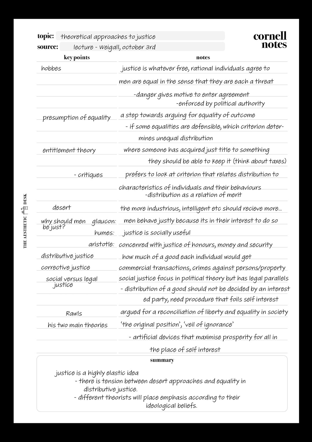 Cornell Notes | Printable Study & Note-taking Template - Etsy