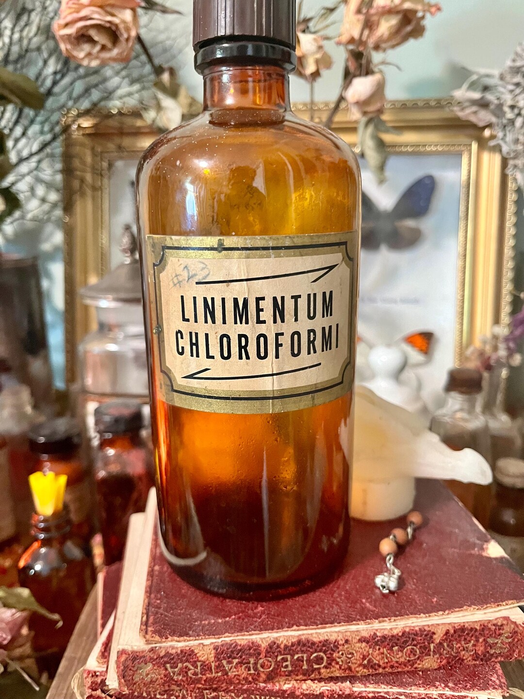 Vintage Chloroform Amber Glass Apothecary Bottle - Etsy