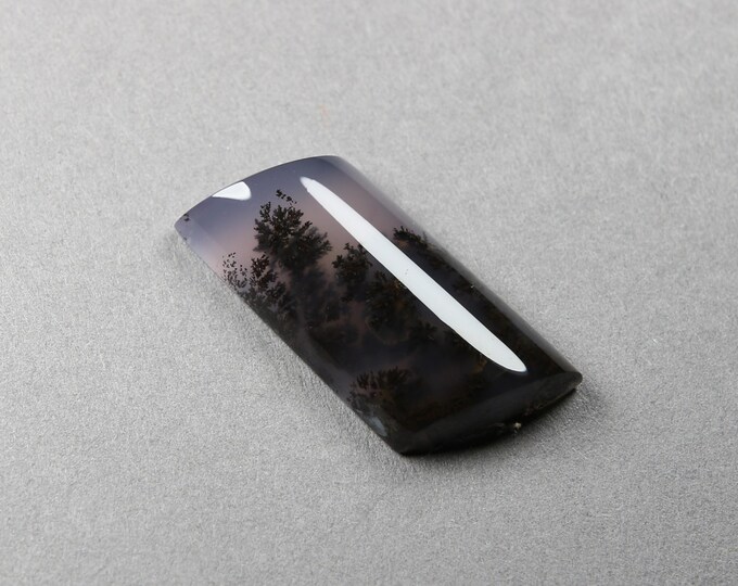 Dendritic Purple Chalcedony Trapezoid Cabochon 32 X 13.8 Mm - Etsy