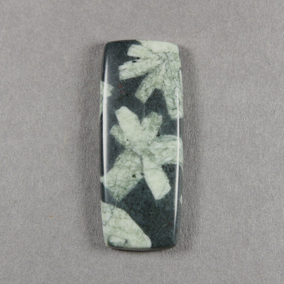 Chinese Writing Stone Rectangular Tablet Cabochon 15 X 37.4 Mm - Etsy