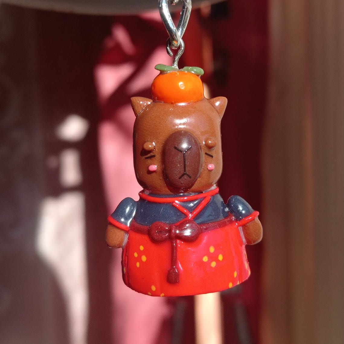 Hanbok Capybara - Handmade Clay Keychain - Cute Capybara Keychain ...