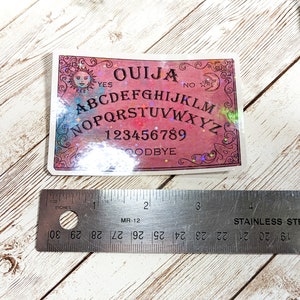 Ouija Holographic Sticker, Laminated Stickers, Spirit Board, Water ...