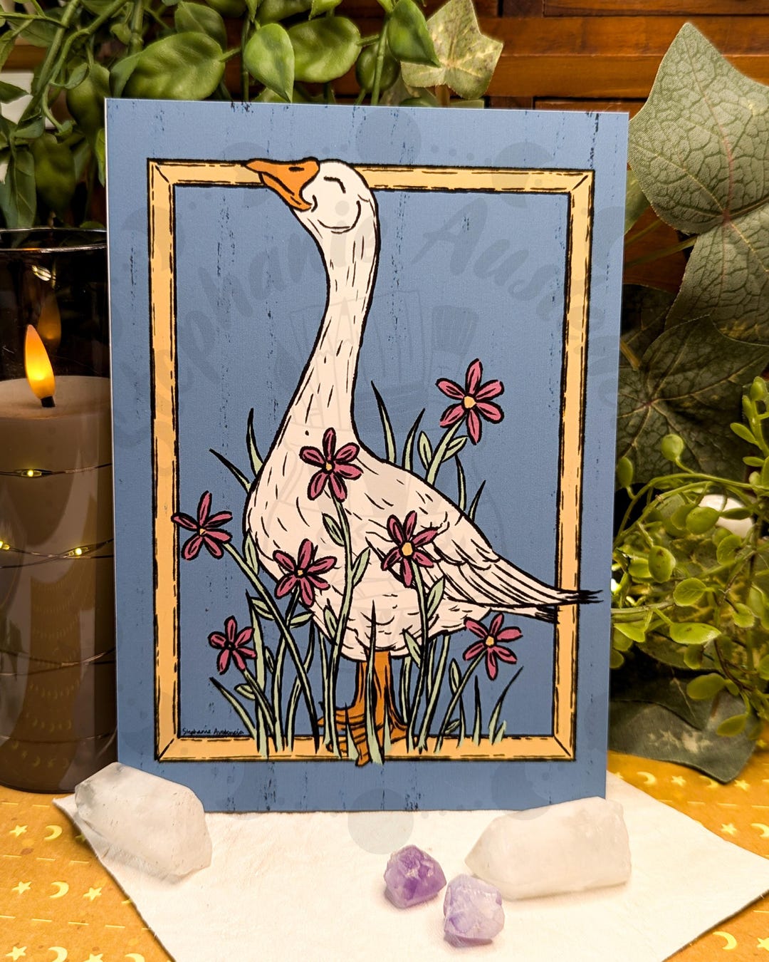Country Goose Art Print, Silly Geese Matte Art Prints, Cottagecore ...
