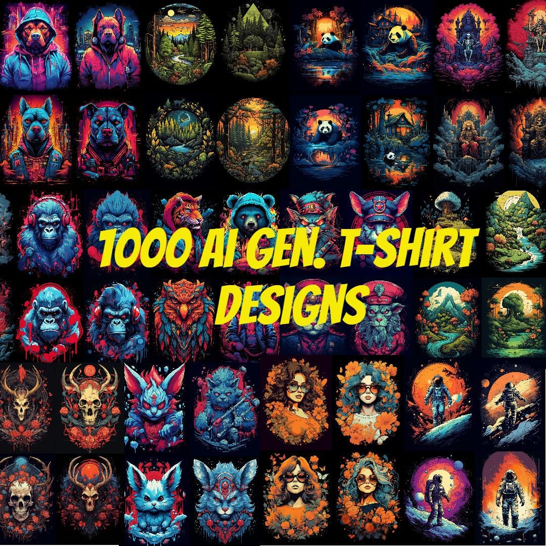 1200 Premium T-shirt Designs Bundle | High-quality PNG & SVG | Print on ...