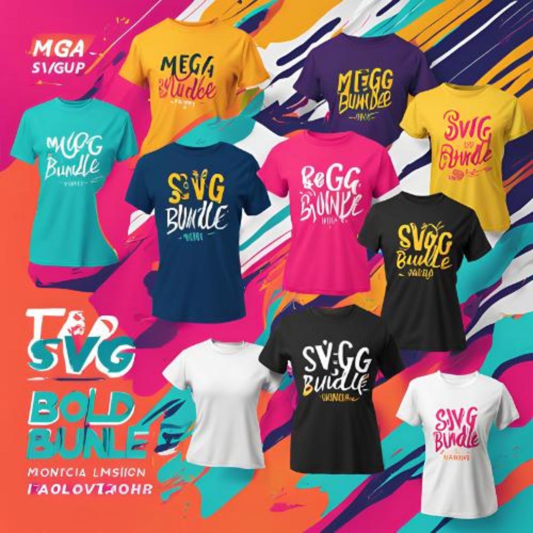 MEGA SVG T-shirt Design Bundle | 1000+ SVG Files for Instant Download ...