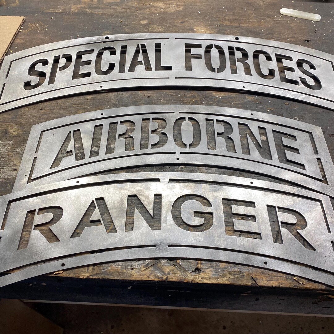 Custom Metal Military Patch: Handcrafted Steel Wall Decor, Veteran Gift ...