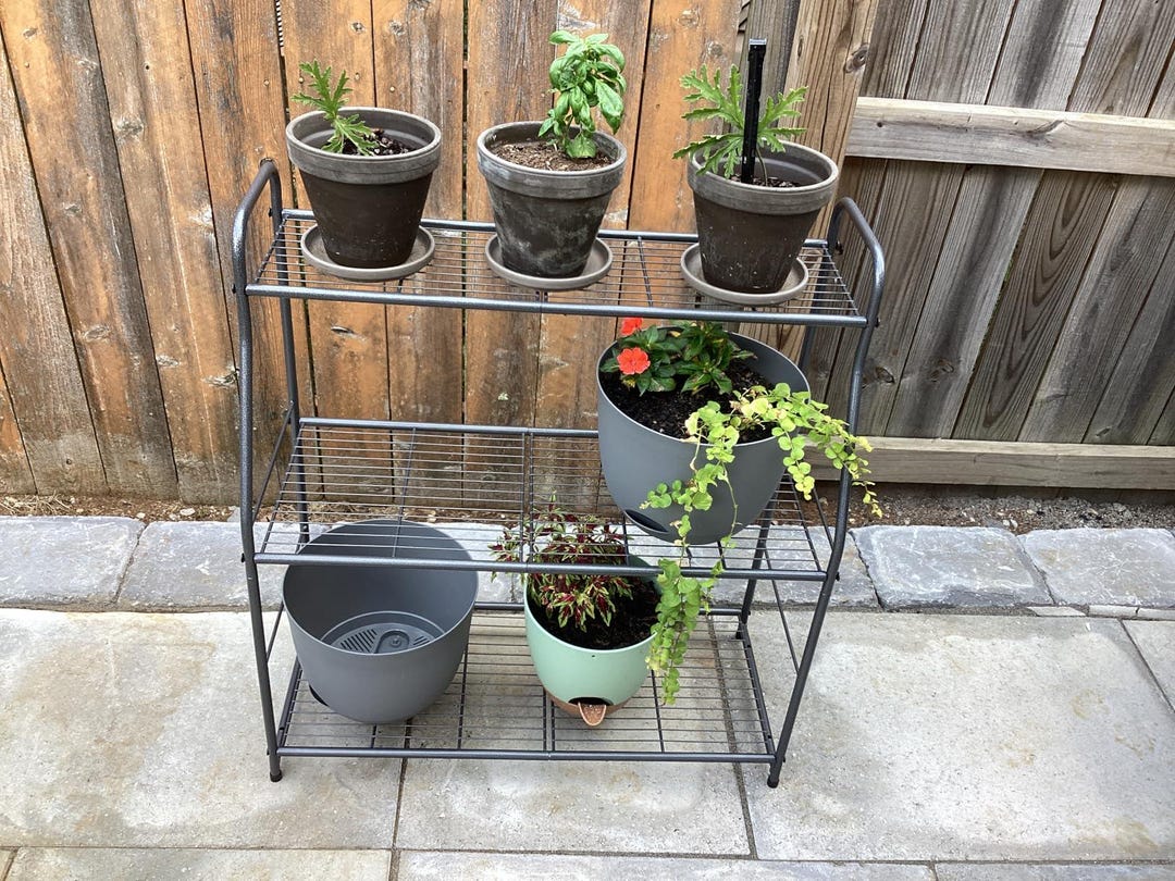 3-tier Metal Plant Stand: Foldable Waterproof Indoor/outdoor Display - Etsy
