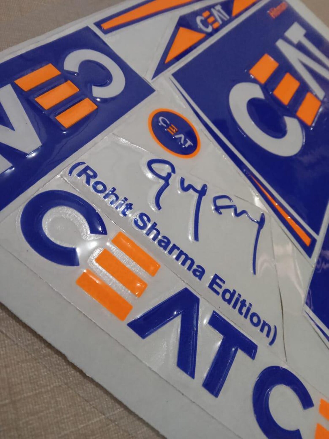 2025 Latest Edition ROHIT SHARMA CEAT (pack of 3 Cricket Bat Stickers ...