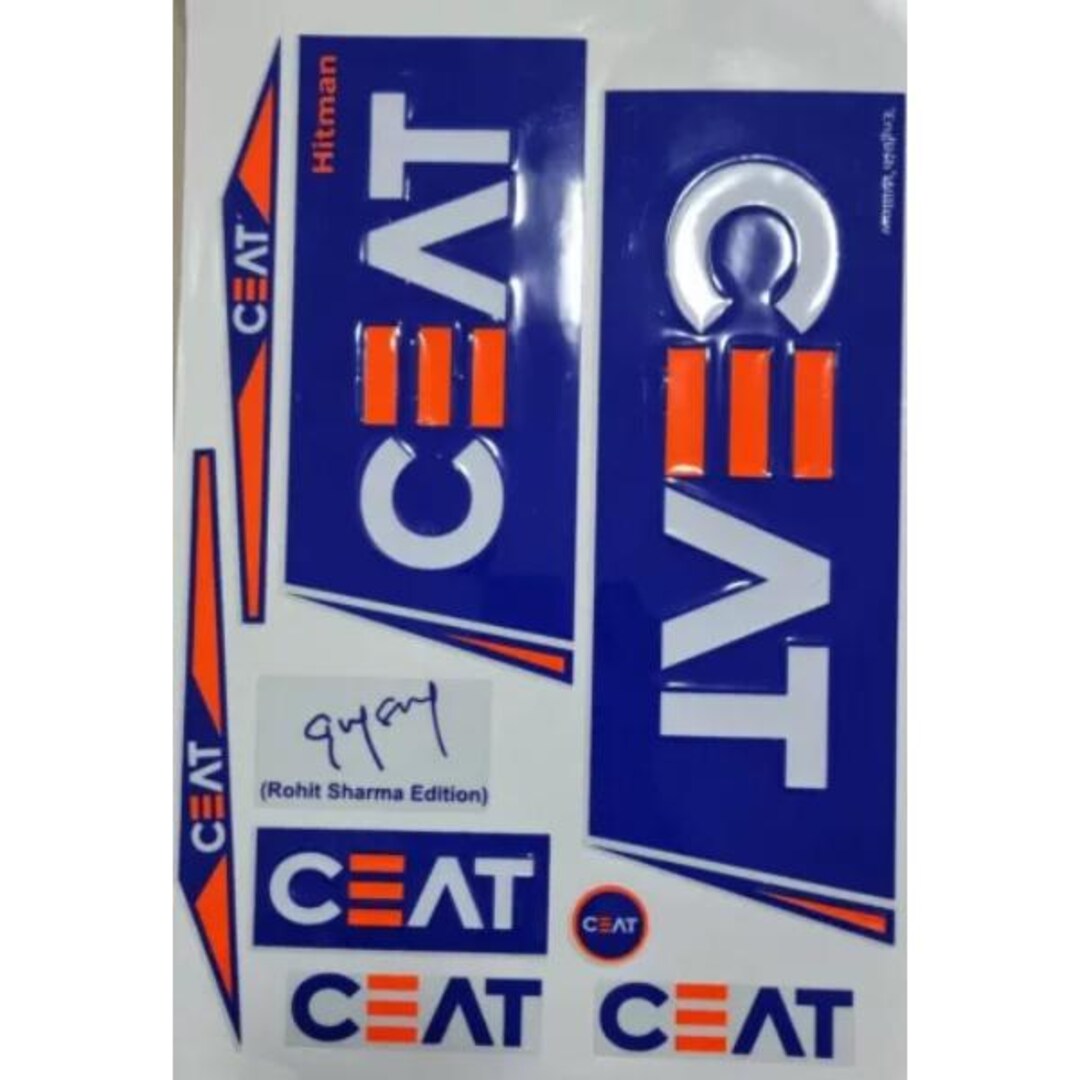 2025 Latest Edition ROHIT SHARMA CEAT Cricket Bat Stickers - Buy 2 Get ...