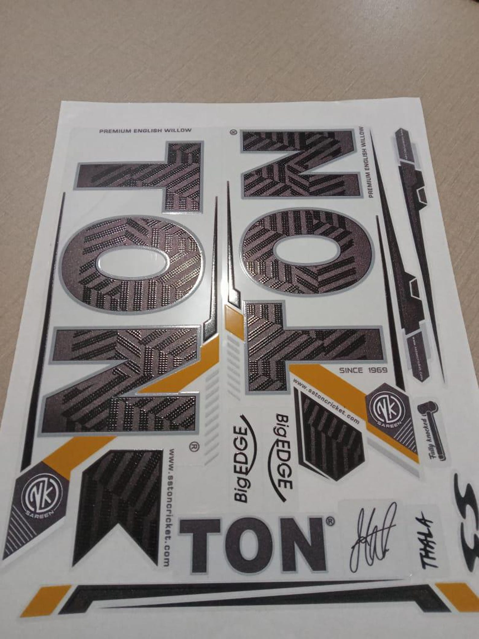 2025 Latest Edition TON (pack of 3 Cricket Bat Stickers ). Select Any 3 ...