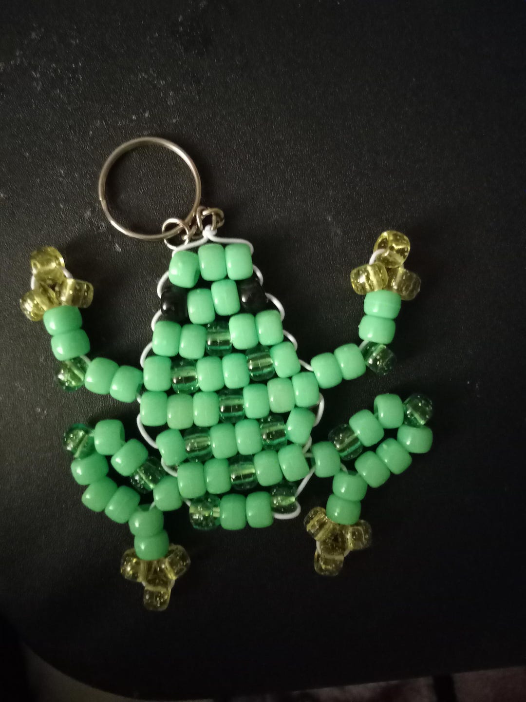 Pony Bead Frog Keychain - Etsy