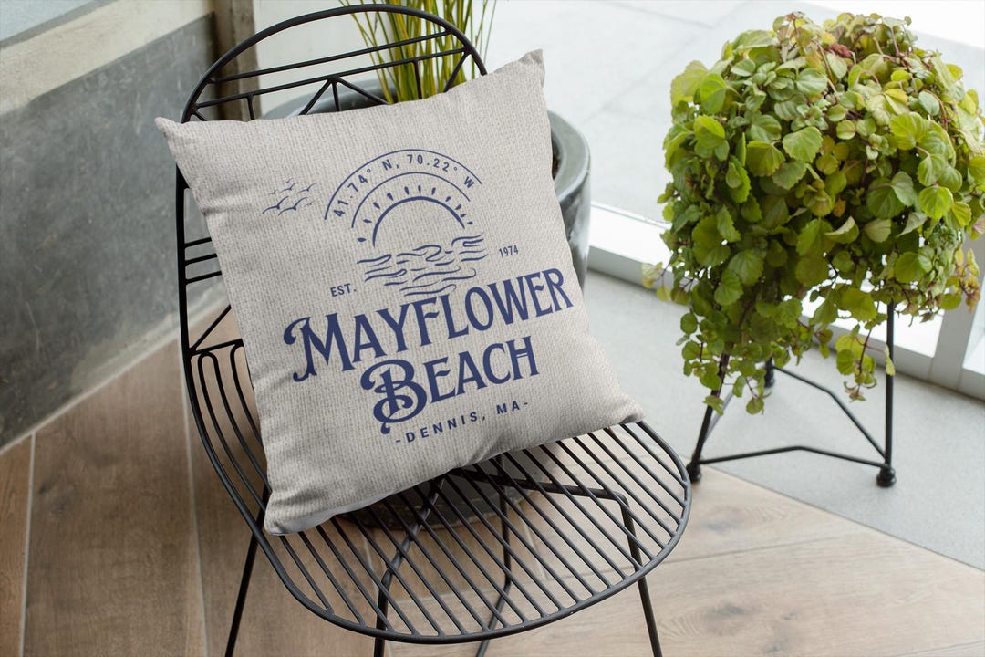 Mayflower Beach Pillow | Coastal Decor From Dennis MA | Nautical Throw ...
