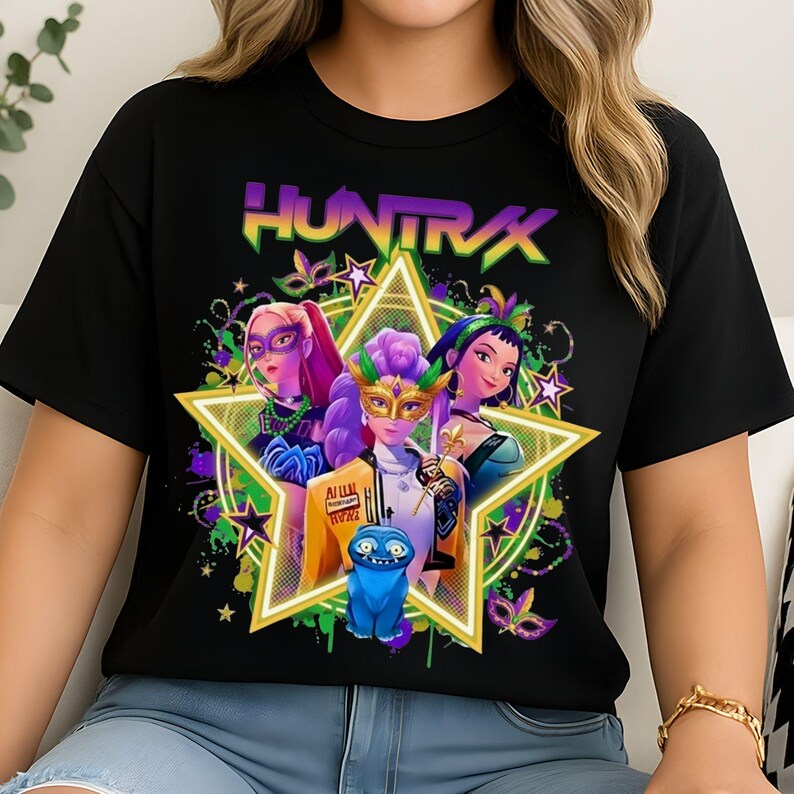 Huntrix Girls Mardi Gras PNG | Kpop Demon Hunters Carnival Clipart ...