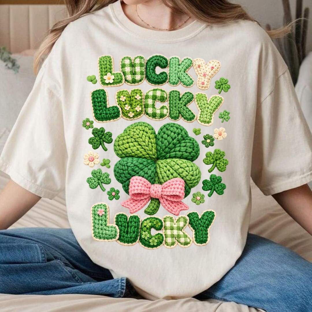 Lucky Shamrock St Patricks Day Png, Shirt Design (digital Download) - Etsy