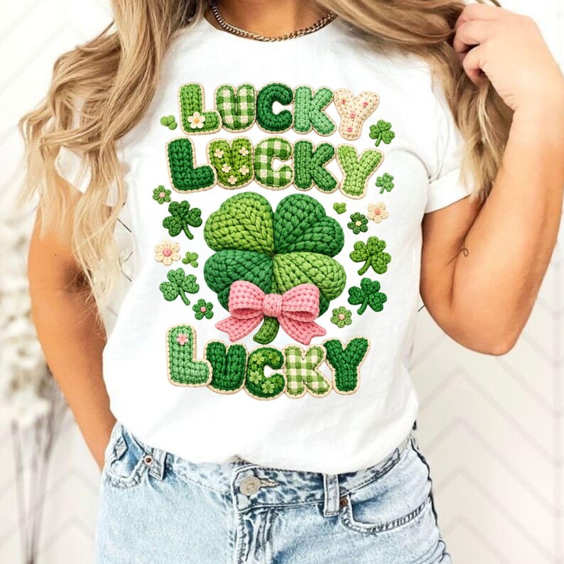 Lucky Shamrock St Patricks Day Png, Shirt Design (digital Download) - Etsy