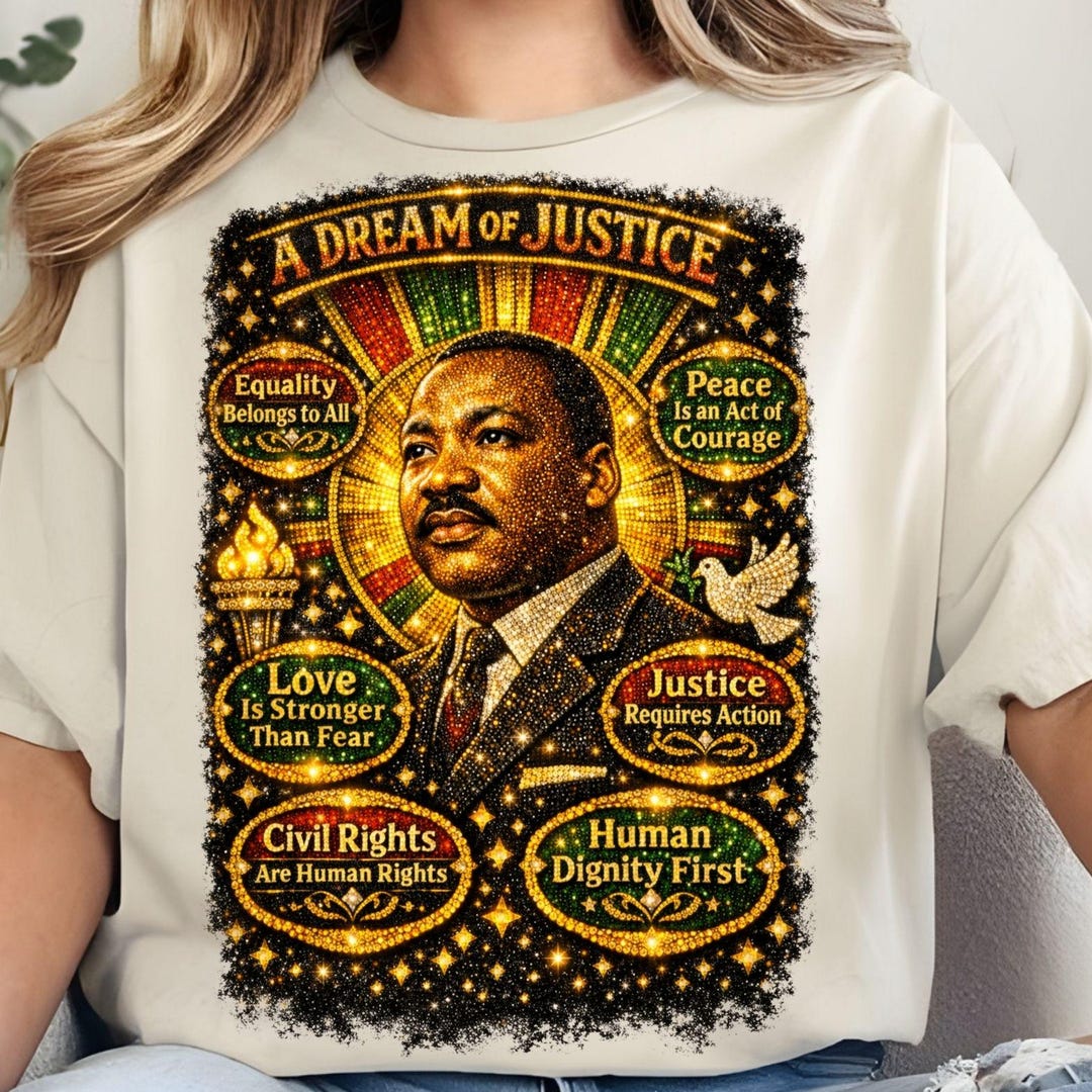 Rhinestone Martin Luther King Jr. PNG, Civil Rights Sublimation Design ...