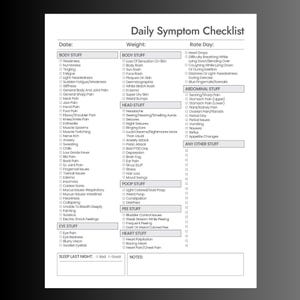 Chronic Illness Symptom Tracker and Health Journal | Daily & Monthly ...