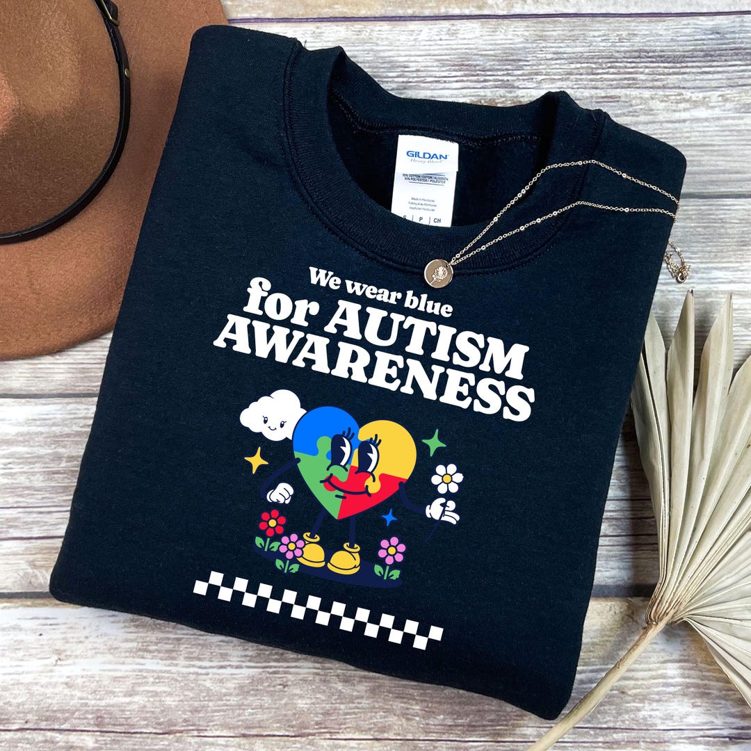 We Wear Blue Autism Awareness Mascot PNG Occupational Therapist Gift ...