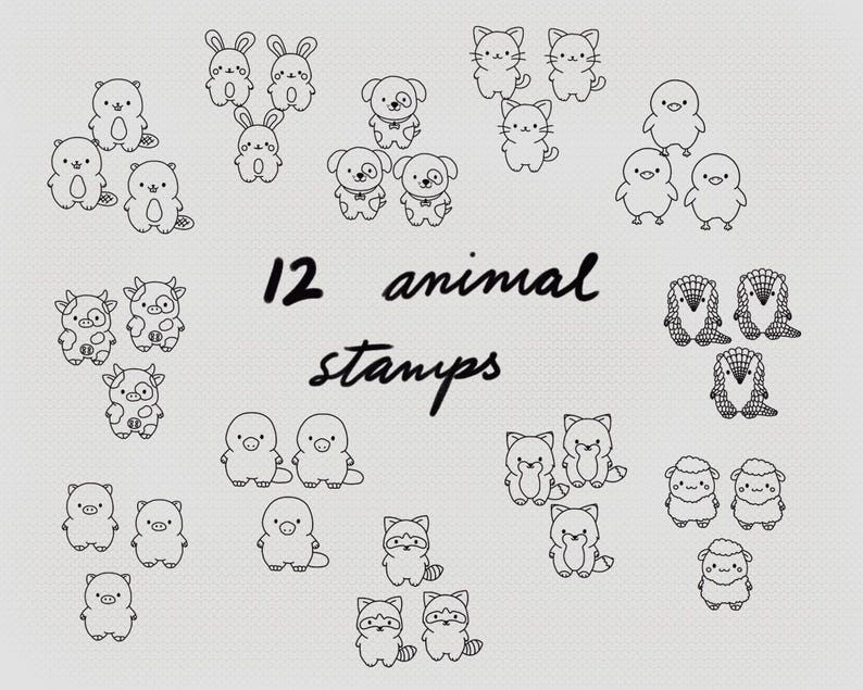 Krita Brush Bundle - 19 Animal Related Stamps and Brushes - Etsy