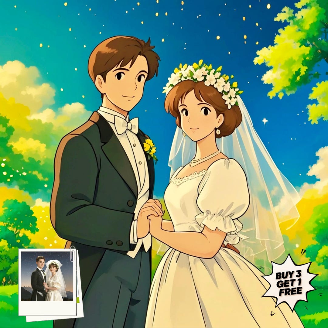 Custom Ghibli-style Art, Custom Anime Cartoon, Personalized Anime ...