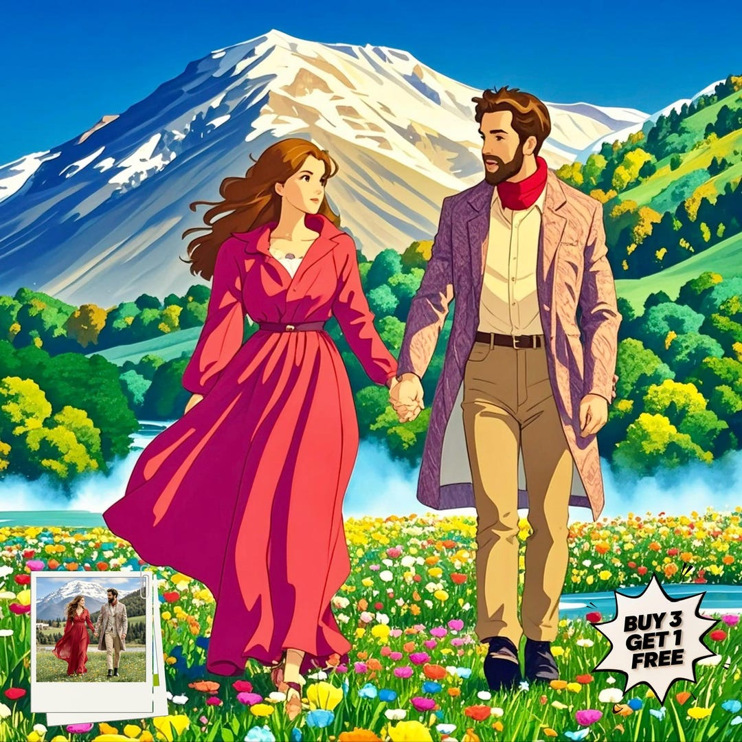 Custom Ghibli Style Portraits, Family Ghibli Cartoon Portraits, Turn ...