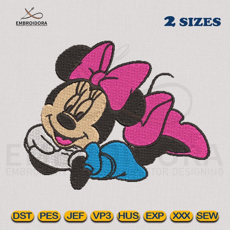 Minnie Mouse Machine Embroidery Design | Minnie Mouse Embroidery ...
