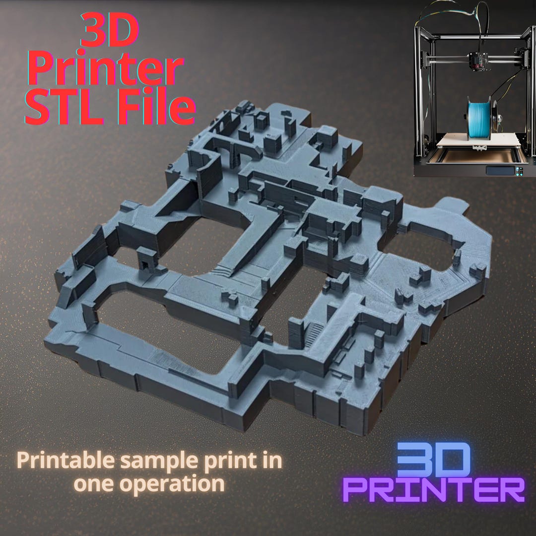 STL CS2 Mirage 3D Map STL File Printable Counter-strike 2 Map Model ...