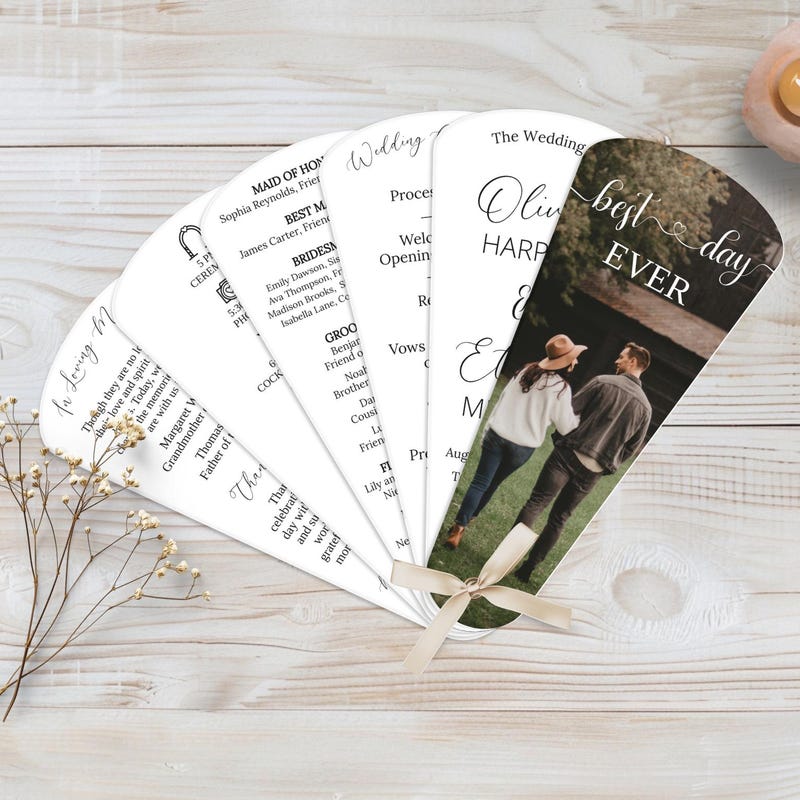Wedding Fan Template - Etsy