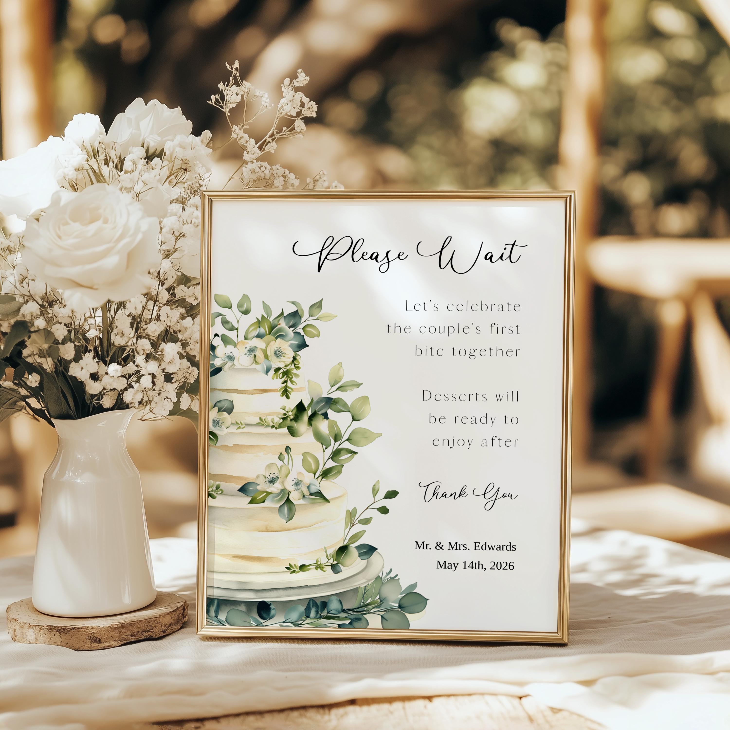 Dessert Bar Closed Sign, Printable Wedding Decor, Editable Instant ...