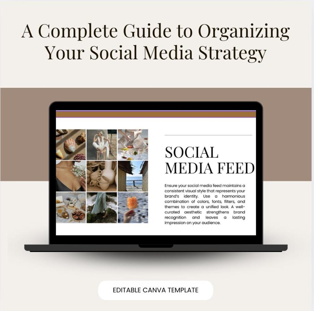 Editable Social Media Content Organizer Canva Template - Etsy