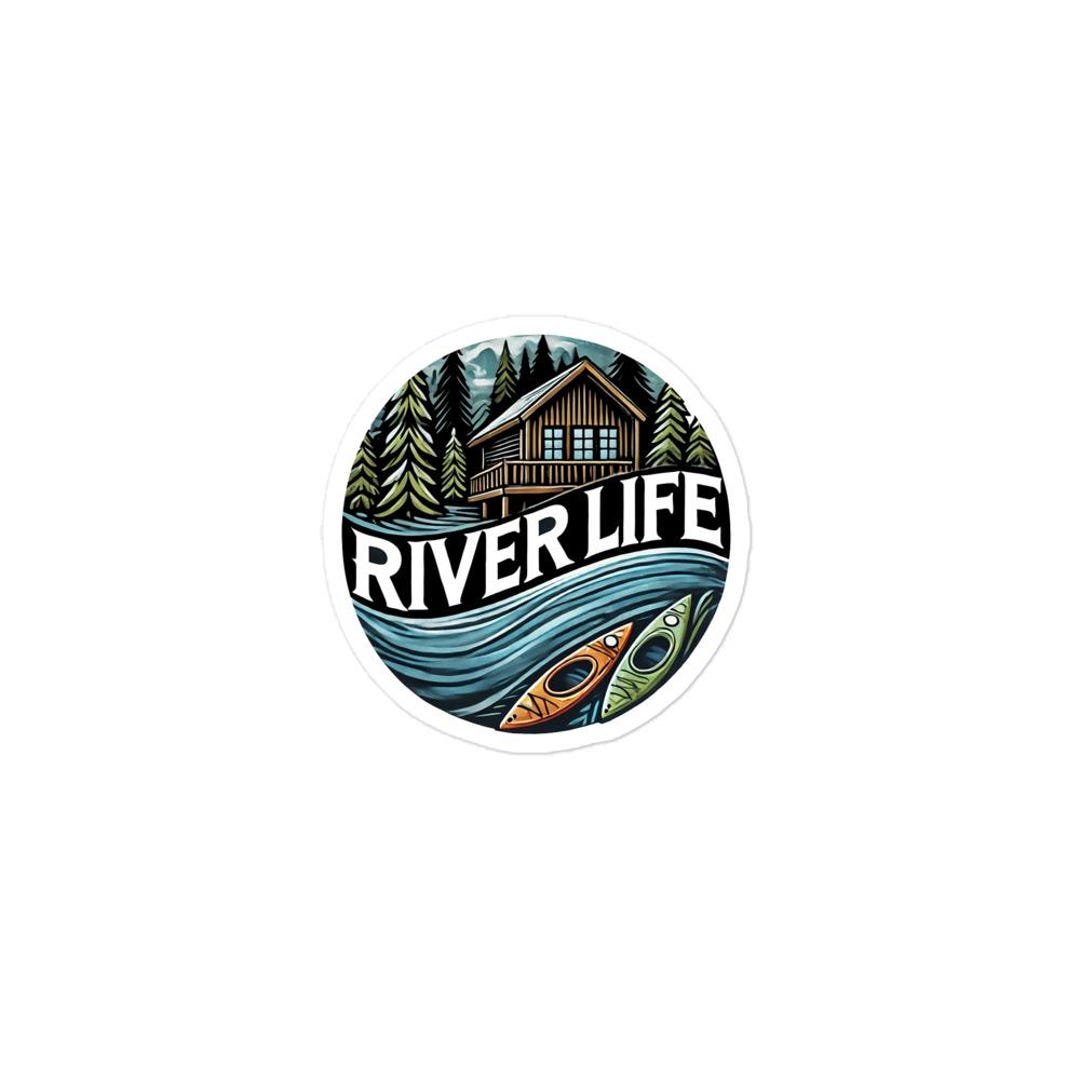 River Life Sticker: Vinyl Decal for Laptop, Water Bottle, Cooler ...