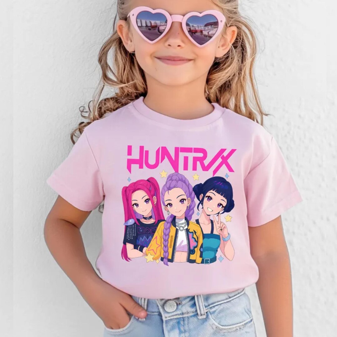K-pop Demon Hunters Huntrix Anime Girls Tee, Long Sleeves, Kids, Adults ...