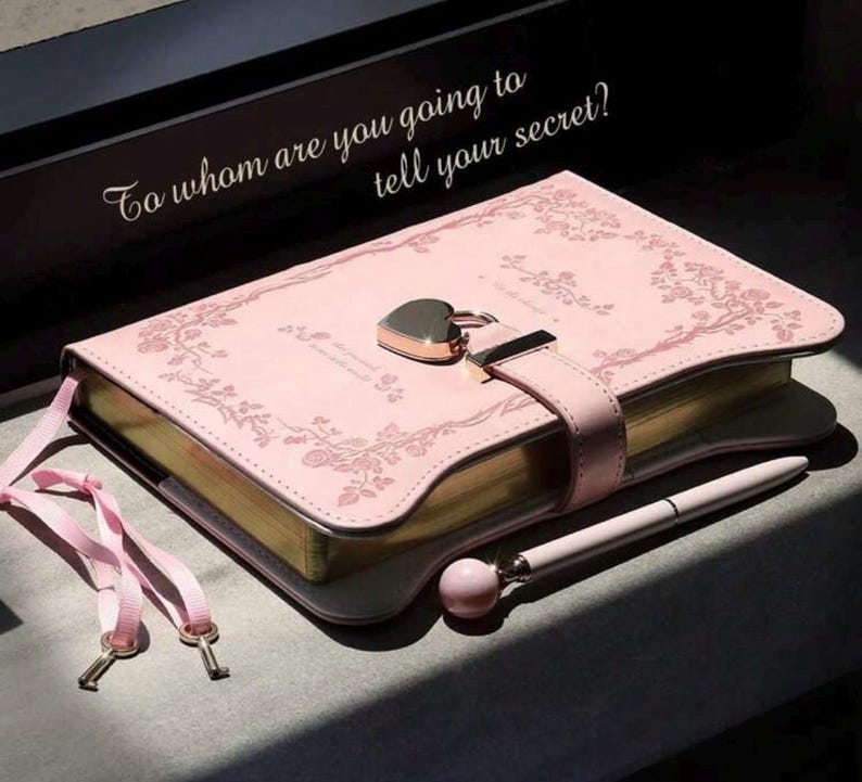 Girls Diary With Lock and Key: Gold Edge B6 Refillable Journal - Etsy