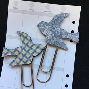 Butterfly Clips-bird Paper Clips Bookmark-faith Based Art-fabric Art ...
