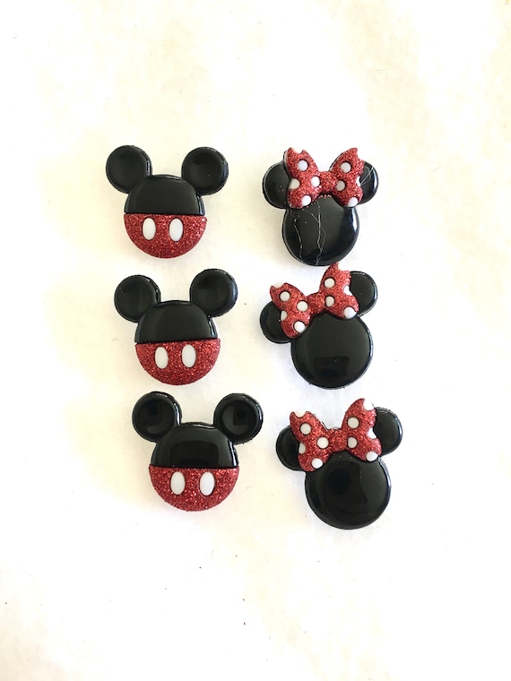 Mickey and Minnie Mouse Buttons-cartoon Mice | Etsy