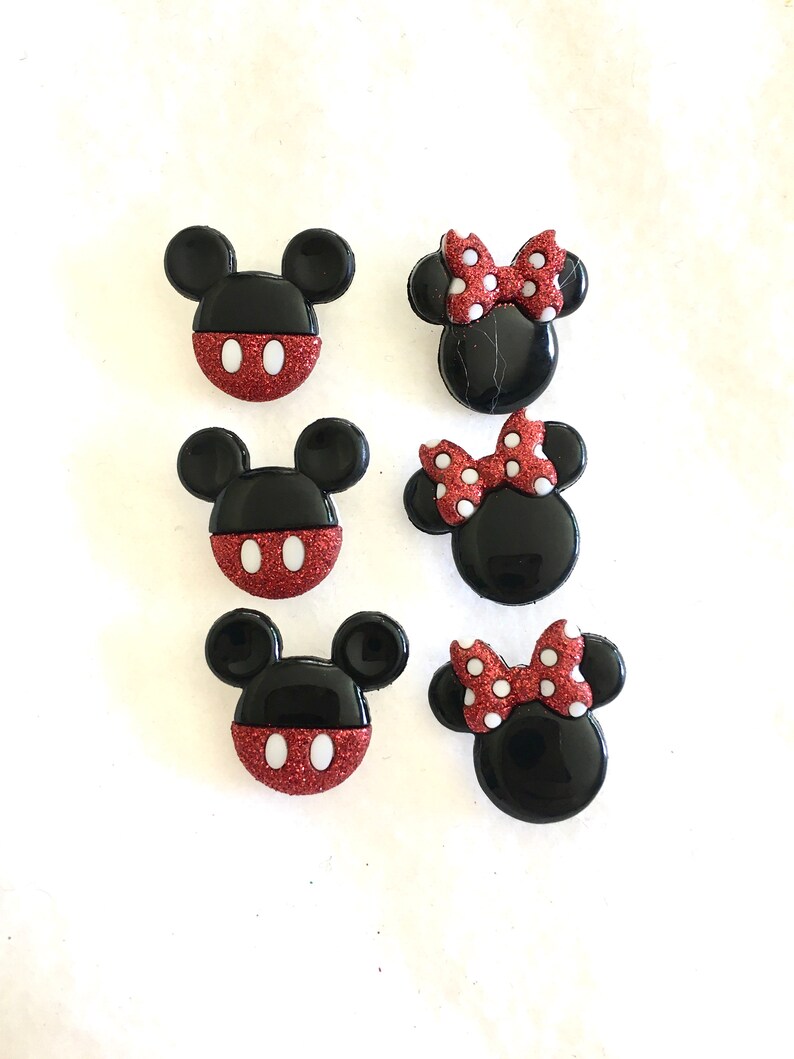 Mickey and Minnie Mouse Buttons-cartoon Mice | Etsy