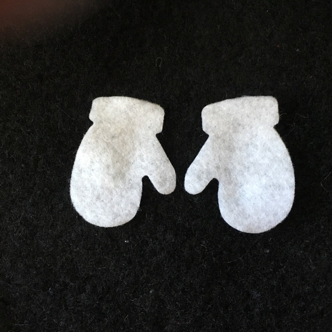 Felt White Mittens-wax Dipping Mittens-mitten Die Cuts-pre Cut Mittens ...