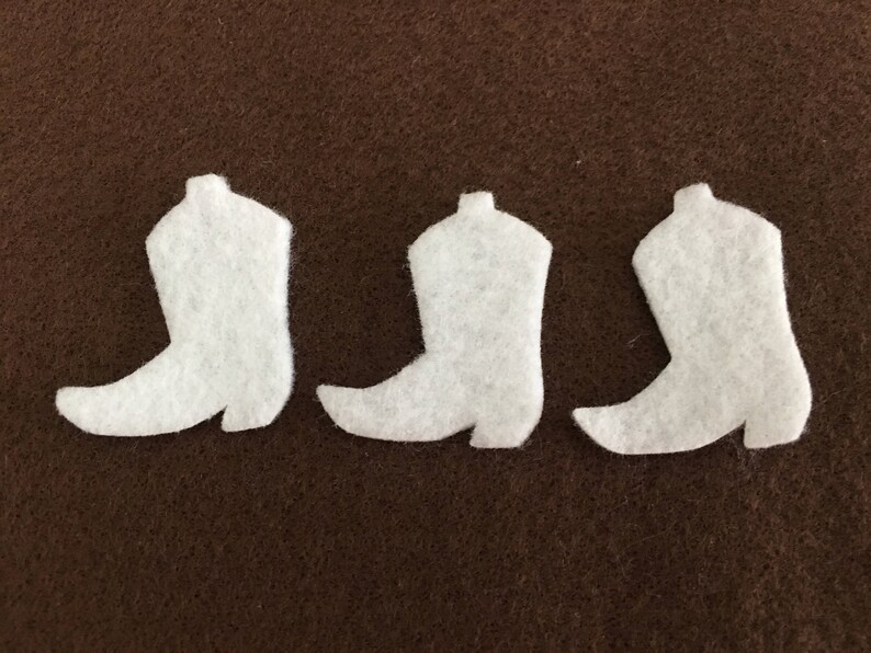 Cowboy Boots Felt Cut Out Shapes-wax Dipping-western Parties-rodeo ...